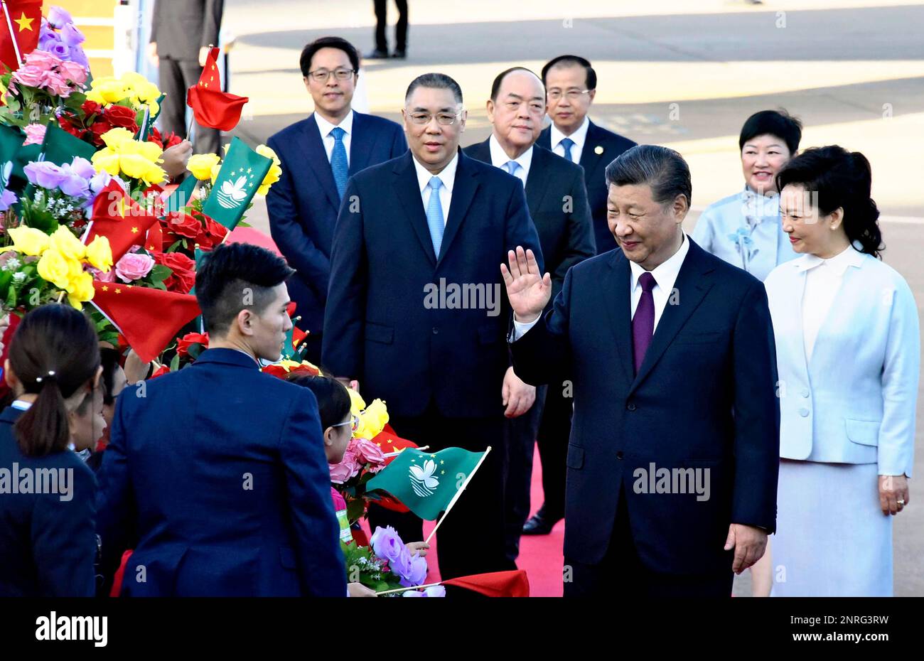 Chinese President Xi Jinping arrives at Macao Airport, December 18 ...