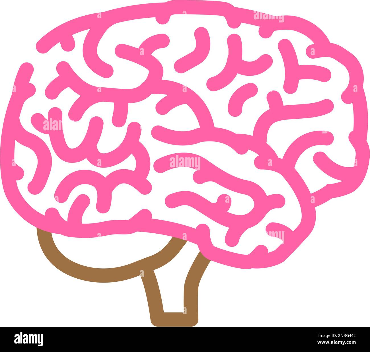 brain human color icon vector illustration Stock Vector Image & Art - Alamy