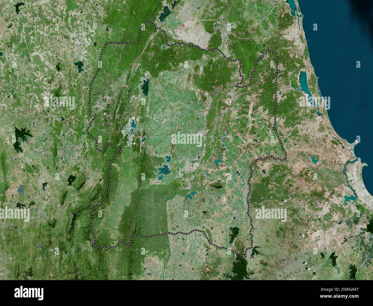 Polonnaruwa, district of Sri Lanka. High resolution satellite map Stock ...