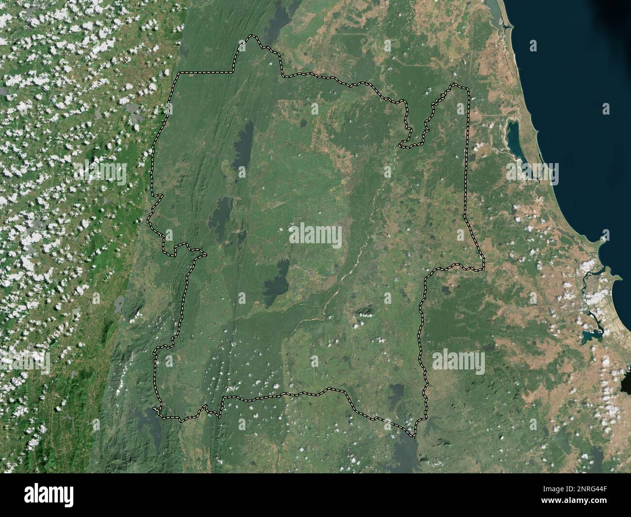 Polonnaruwa, district of Sri Lanka. Low resolution satellite map Stock ...