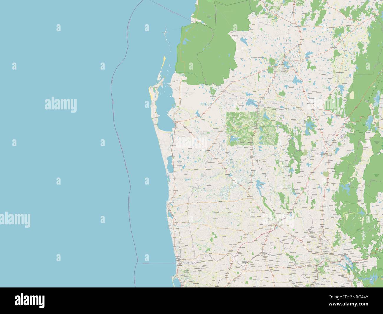 Puttalam, district of Sri Lanka. Open Street Map Stock Photo - Alamy