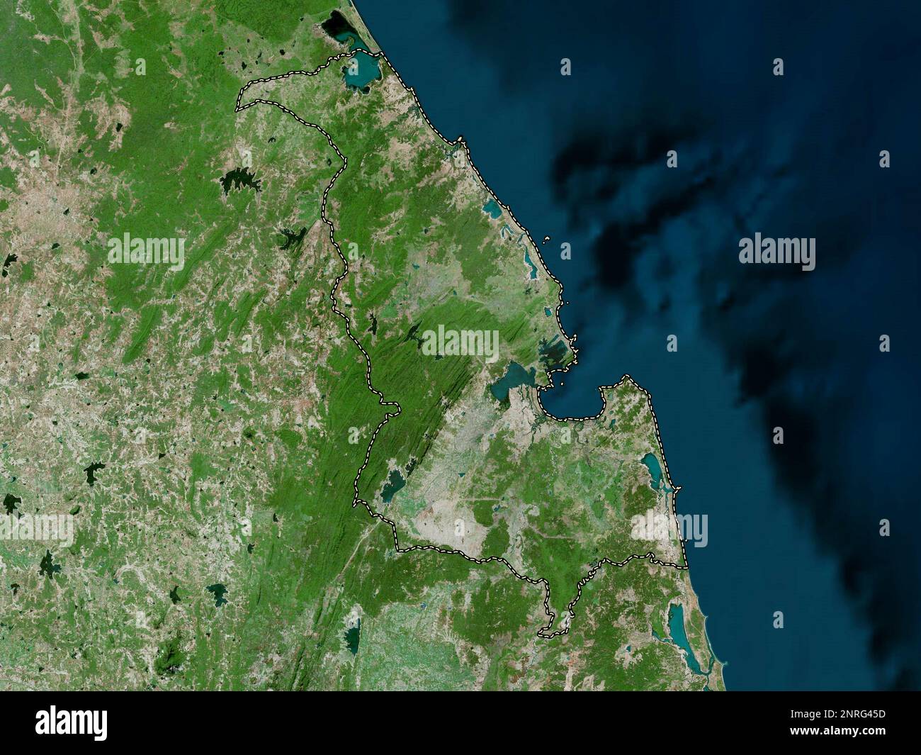 Trincomalee, district of Sri Lanka. High resolution satellite map Stock ...