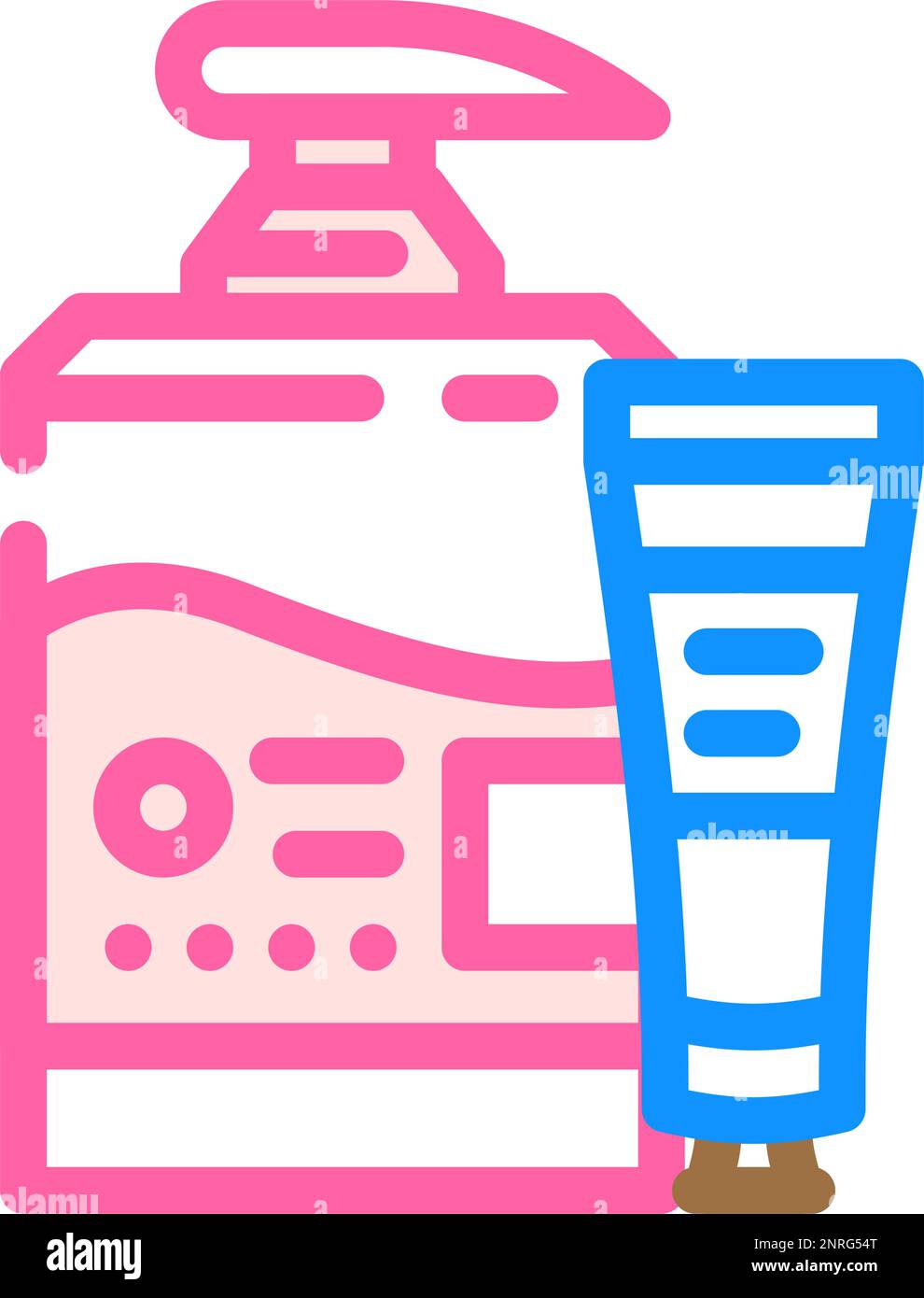 balm cream cosmetic color icon vector illustration Stock Vector Image ...