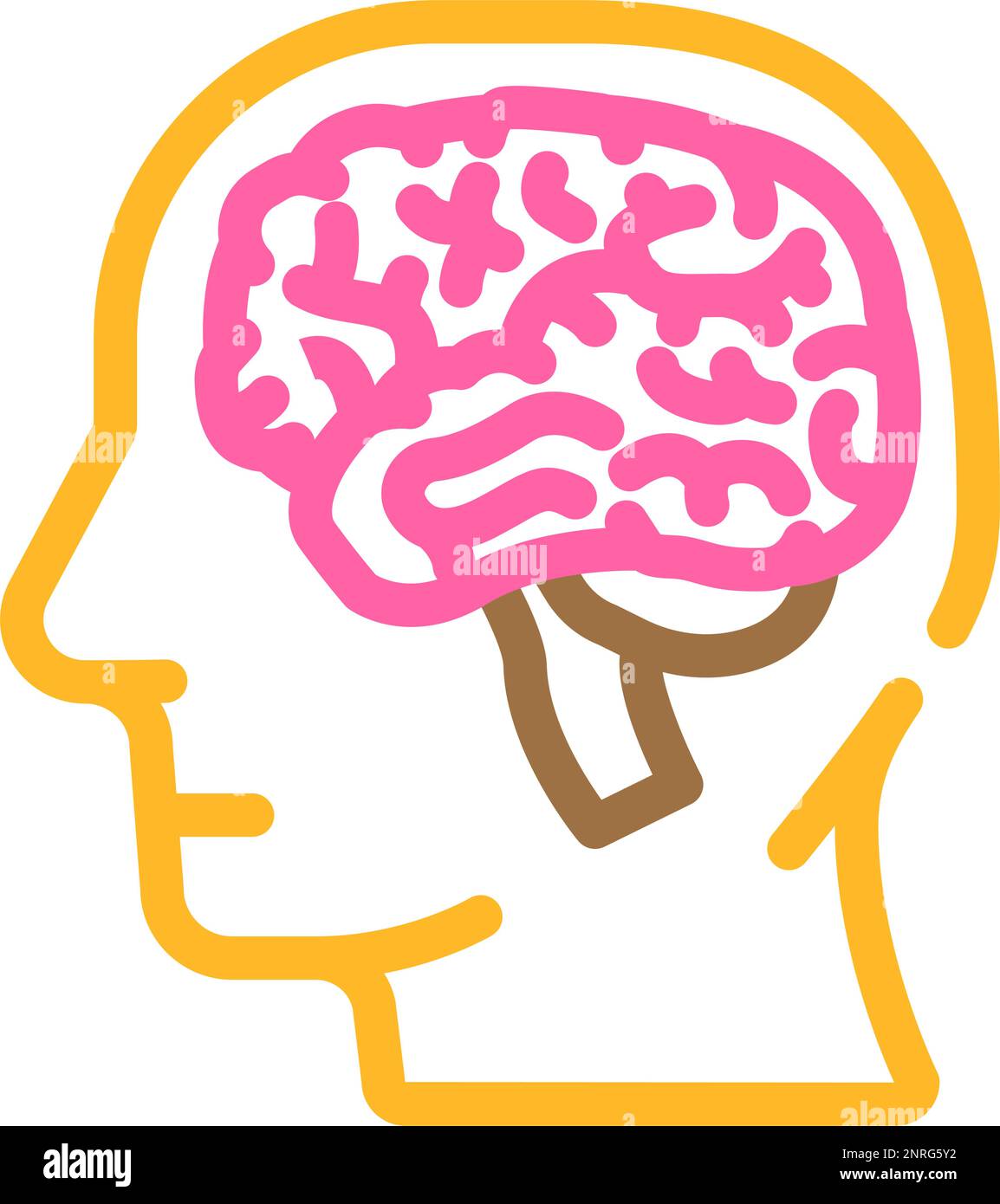 human brain color icon vector illustration Stock Vector Image & Art - Alamy