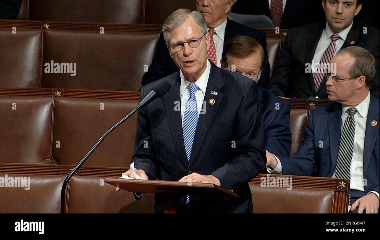 Rep. Brian Babin, R-Texas, speaks as the House of Representatives ...