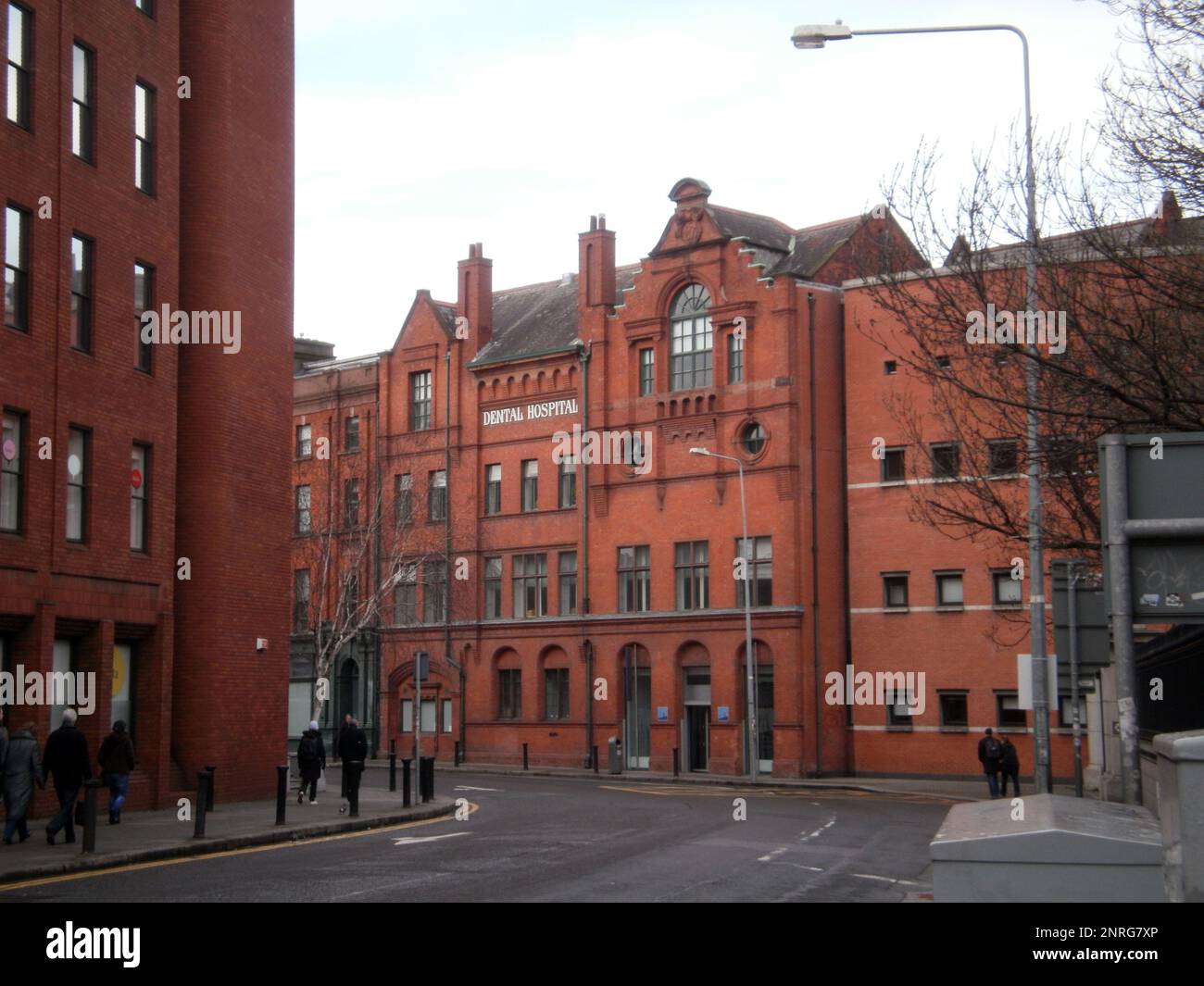 Dublin, Ireland - December 29th 2012 : Facade of the dental hospital of ...