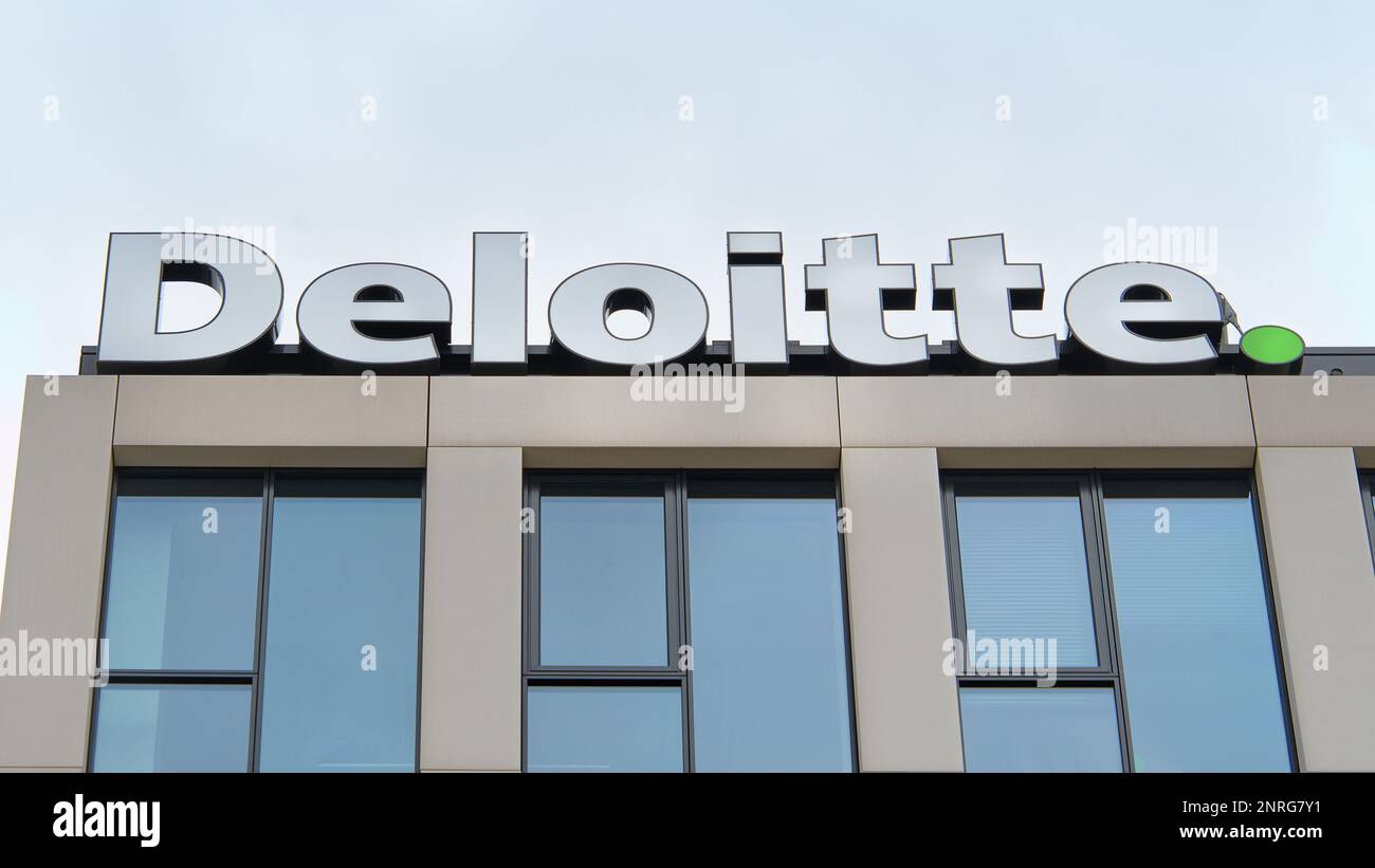 The headquarters of the consulting firm Deloitte on Italska Street in ...