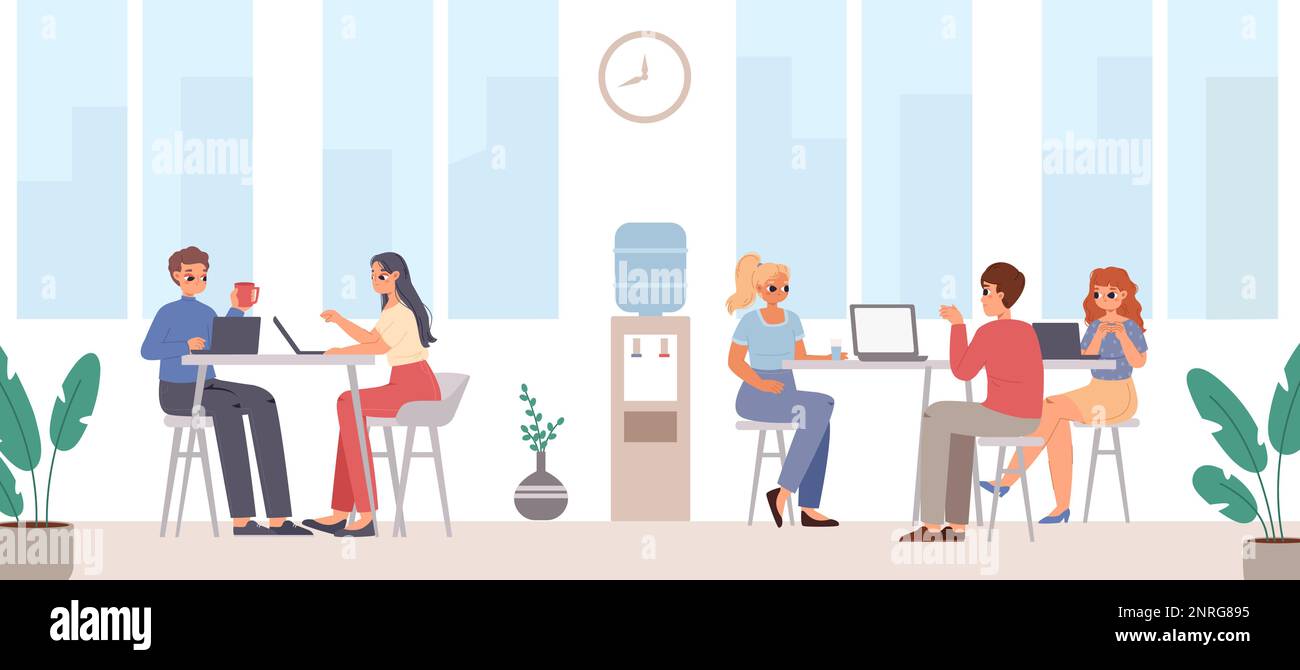 Managers work in office. Corporate working process, brainstorm and ...