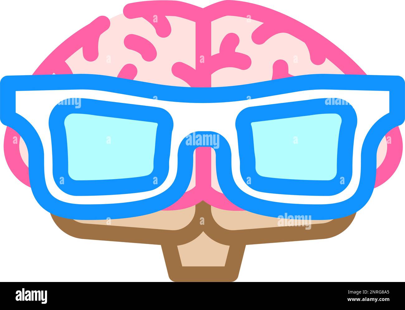 smart brain human color icon vector illustration Stock Vector Image ...