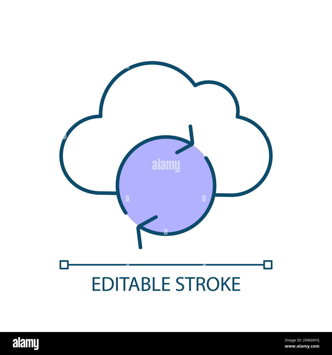 Cloud storage reload RGB color icon Stock Vector Image & Art - Alamy