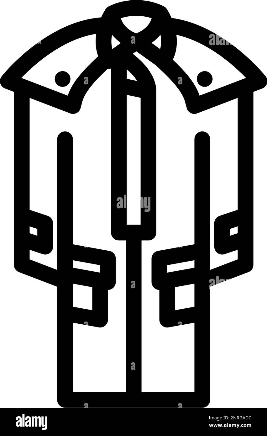 duster outerwear male line icon vector illustration Stock Vector Image ...