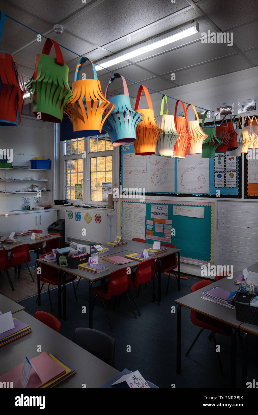 Primary School classroom, England, United Kingdom Stock Photo - Alamy