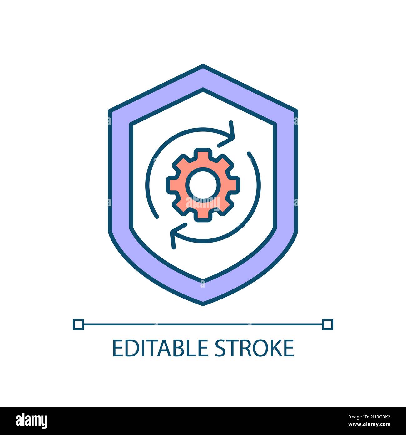 Shield icon logo process Stock Vector Images - Alamy