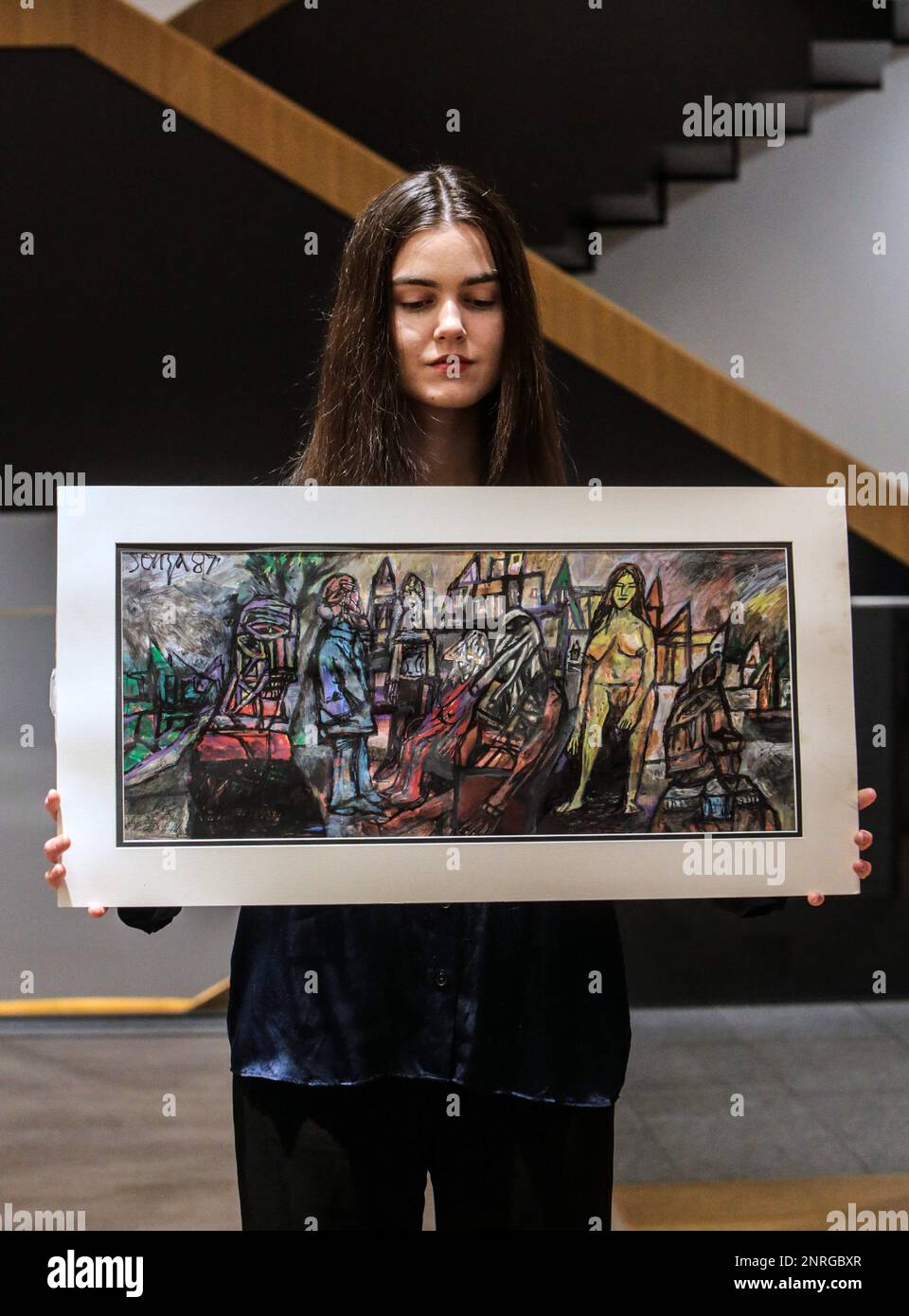 London UK 27 Feb 2023 Untitled (The Gathering) by Francis Newton Souza ...