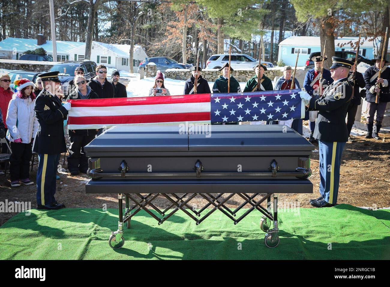 This Dec. 7, 2019 photo, the flag folding ceremony during the re ...