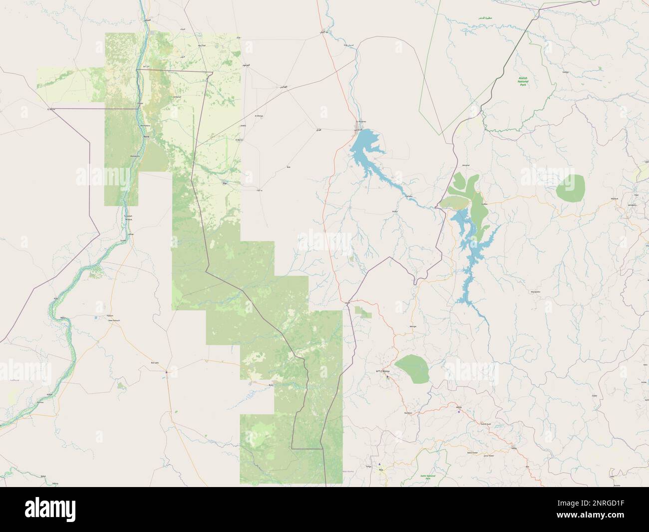 Blue Nile, state of Sudan. Open Street Map Stock Photo - Alamy