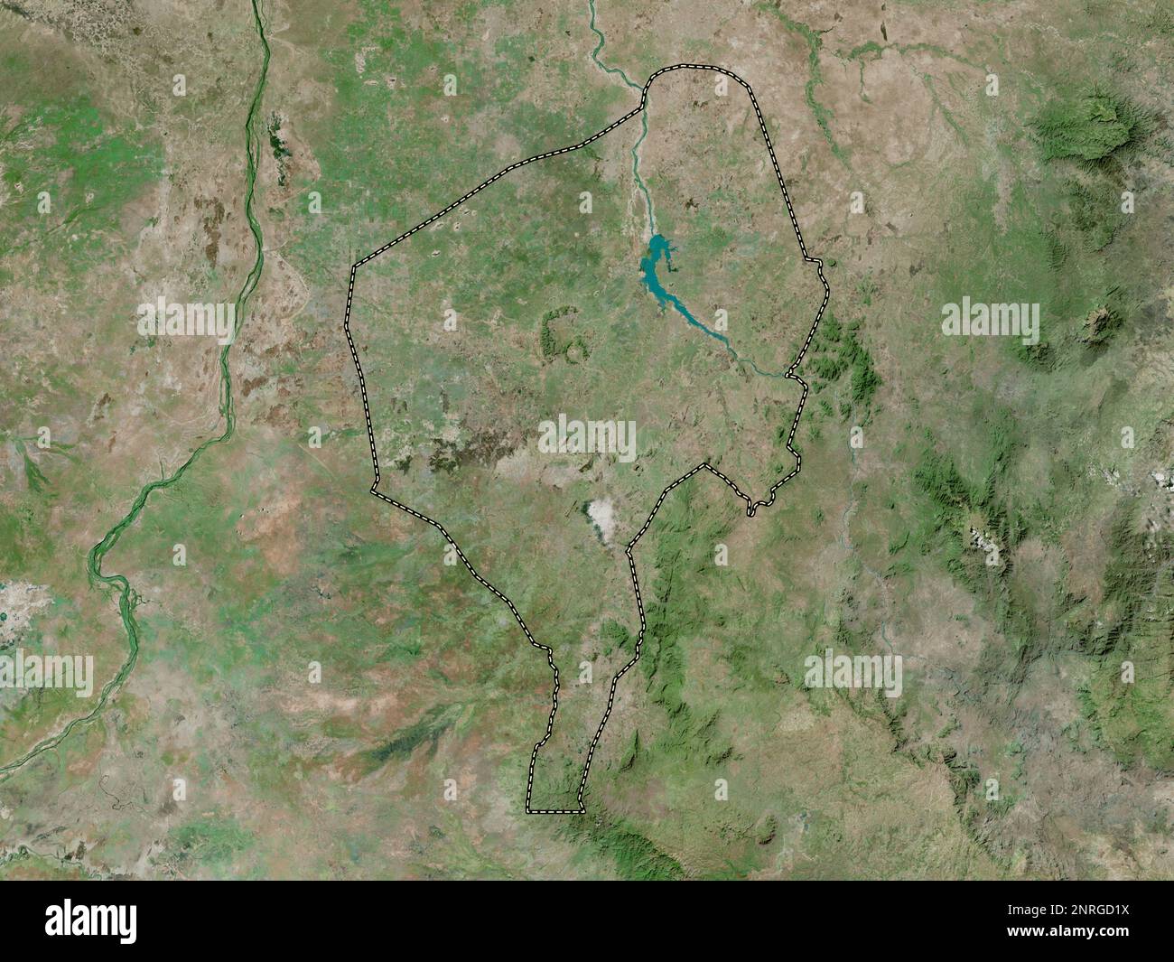 Blue Nile, state of Sudan. High resolution satellite map Stock Photo ...