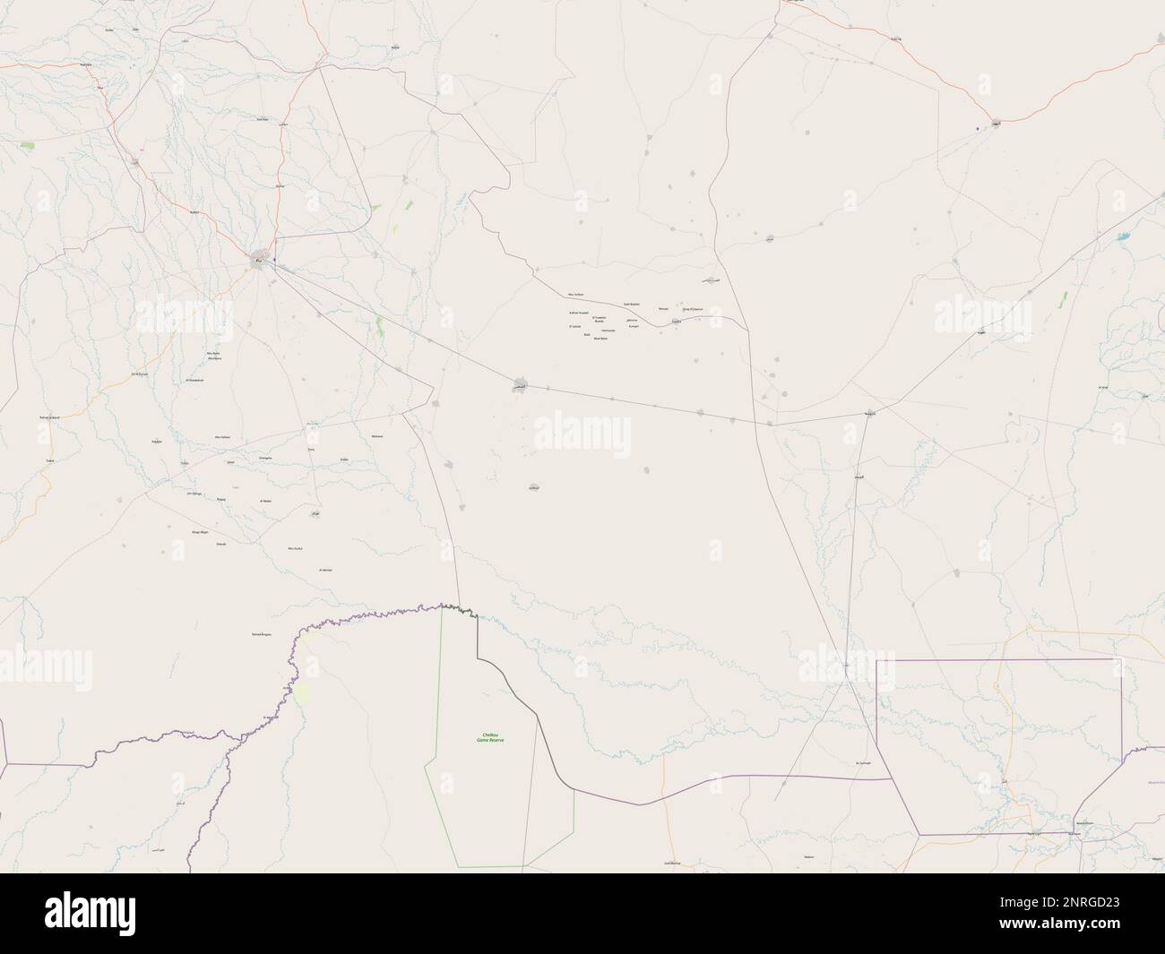 East Darfur, state of Sudan. Open Street Map Stock Photo - Alamy