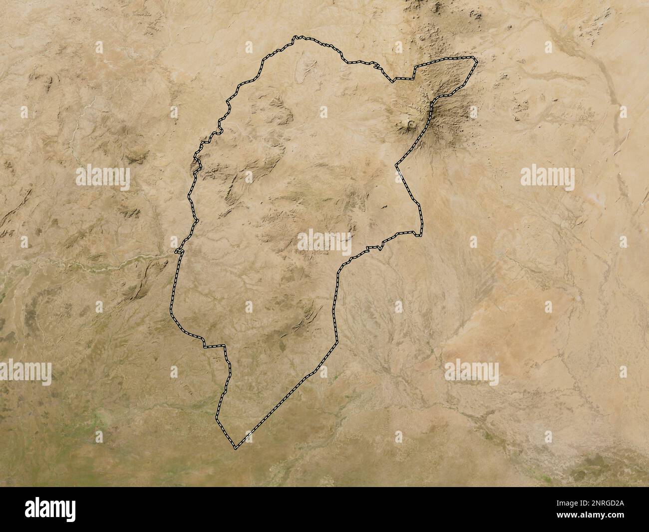 Central Darfur, state of Sudan. Low resolution satellite map Stock ...