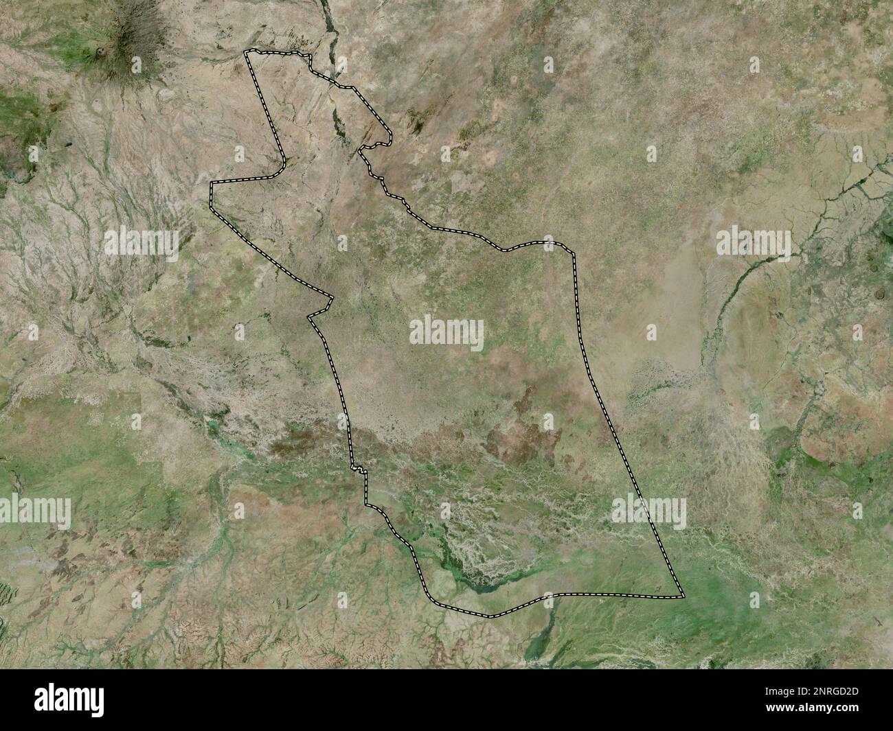 East Darfur, state of Sudan. High resolution satellite map Stock Photo ...