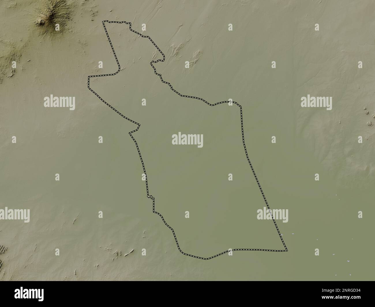 East Darfur, state of Sudan. Elevation map colored in wiki style with ...