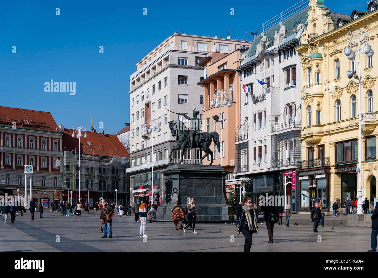 Ban Josip Jelačić Square, Zagreb, Croatia Stock Photo - Alamy