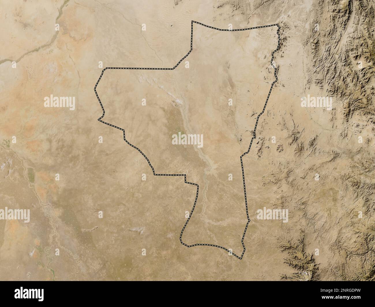 Kassala, state of Sudan. Low resolution satellite map Stock Photo - Alamy