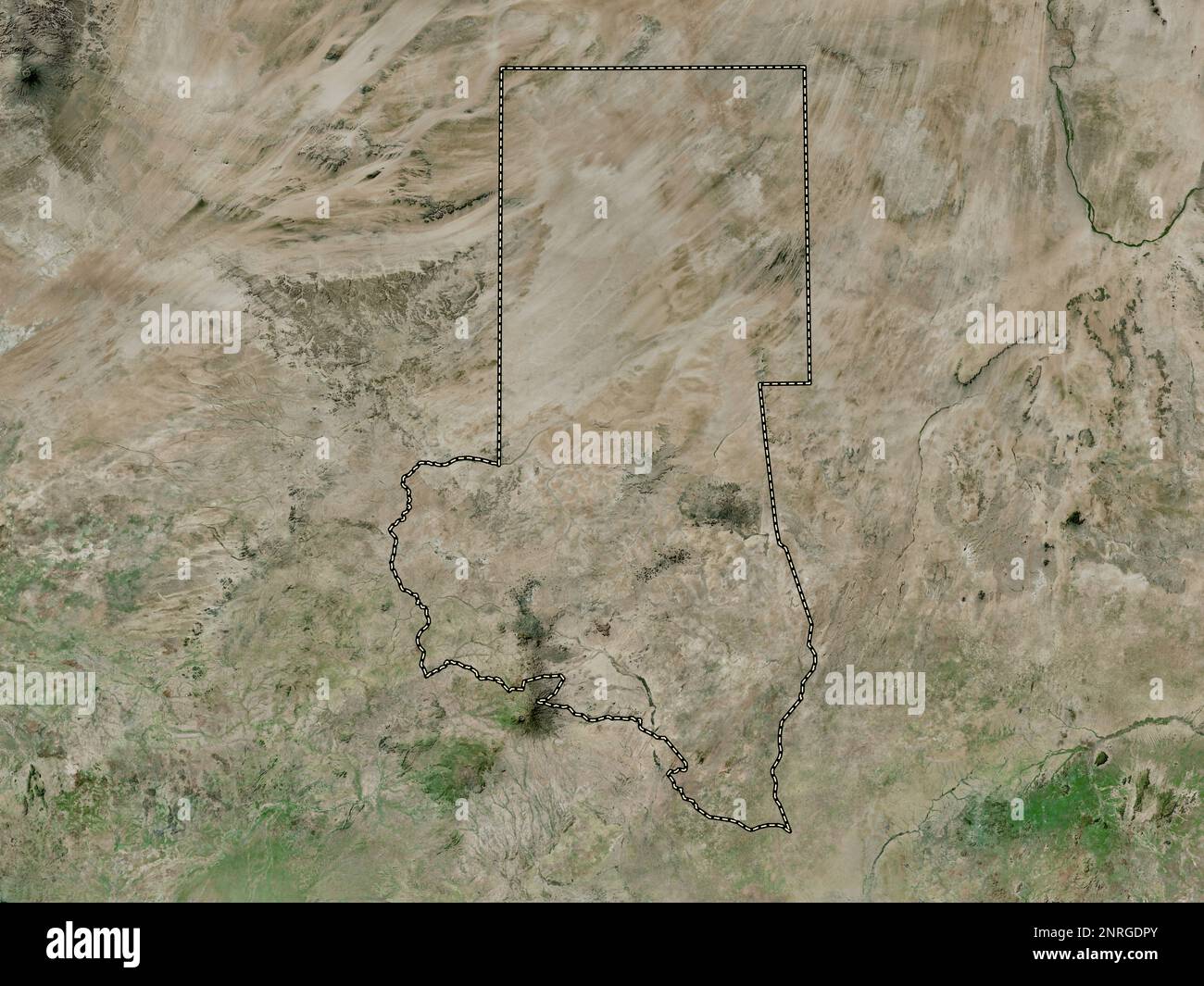 North Darfur, state of Sudan. High resolution satellite map Stock Photo ...