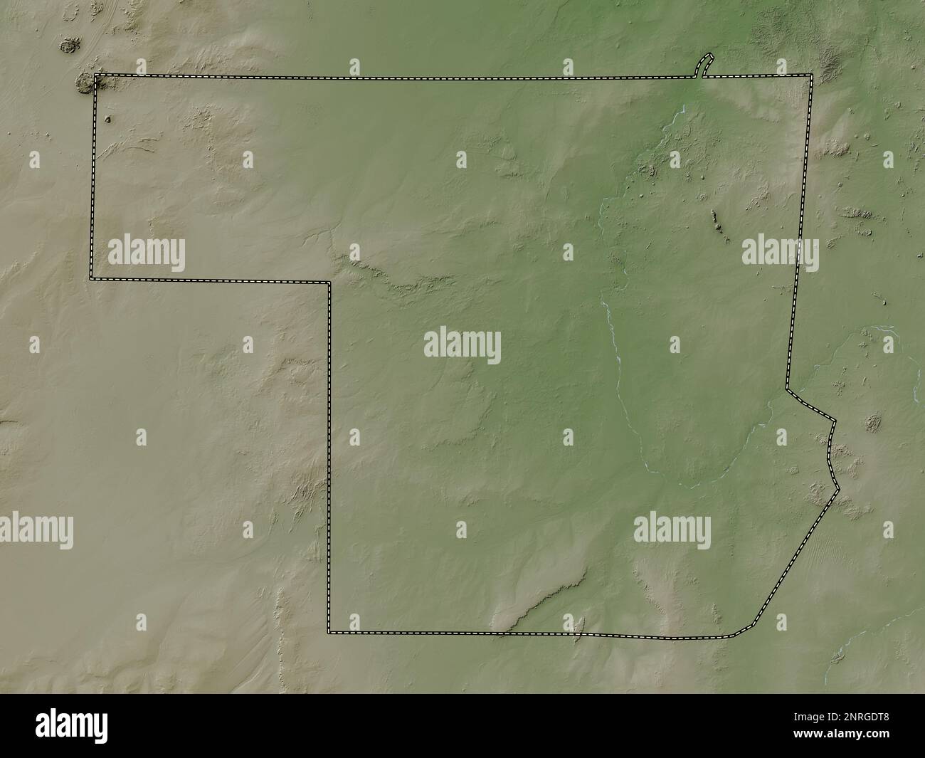 Northern, state of Sudan. Elevation map colored in wiki style with ...