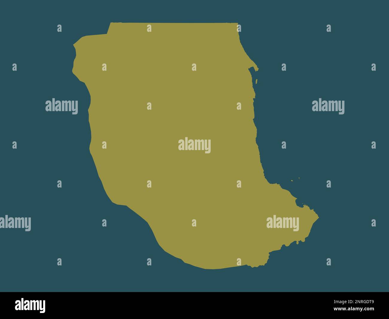 Red Sea, state of Sudan. Solid color shape Stock Photo - Alamy