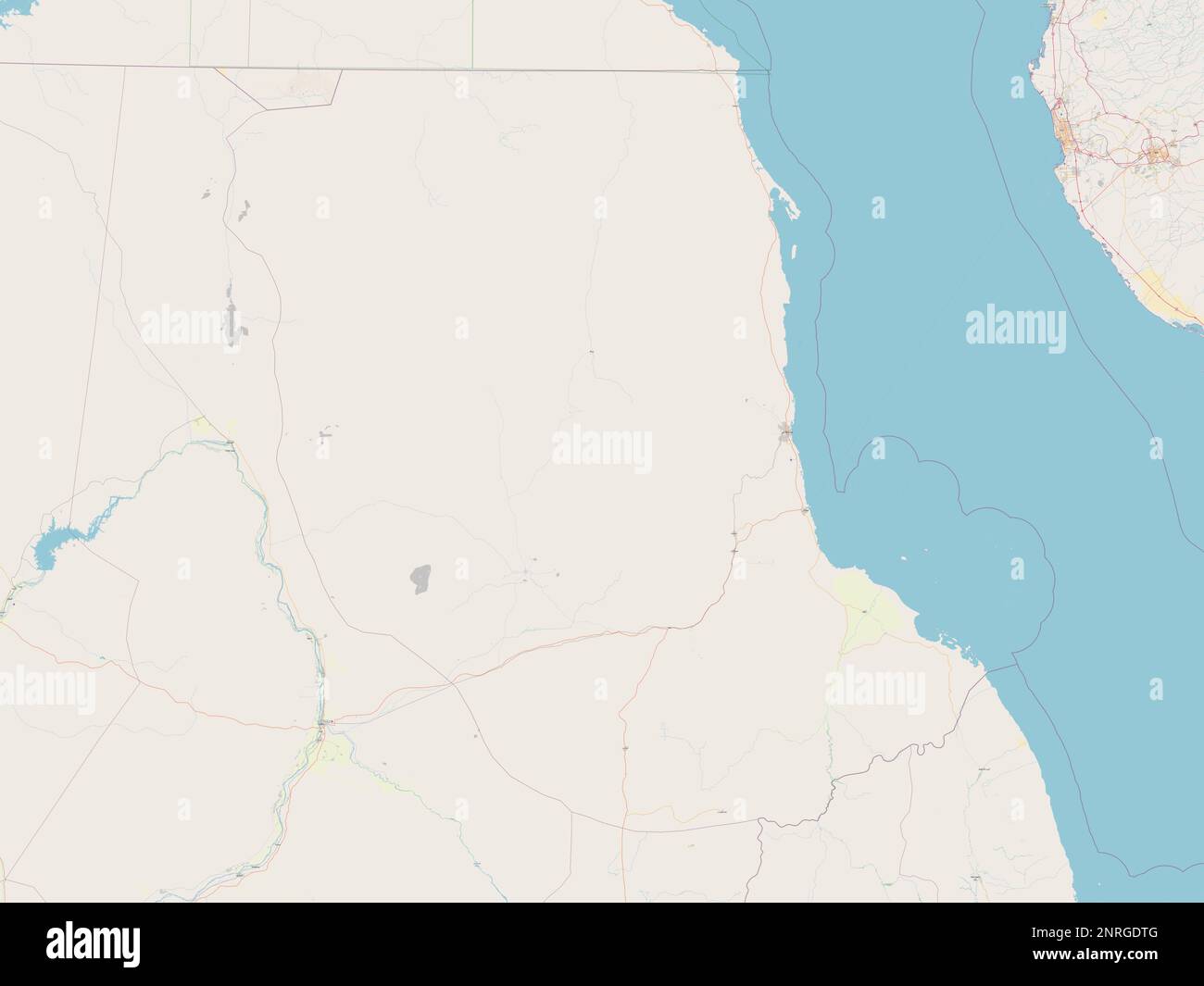 Red Sea, state of Sudan. Open Street Map Stock Photo - Alamy