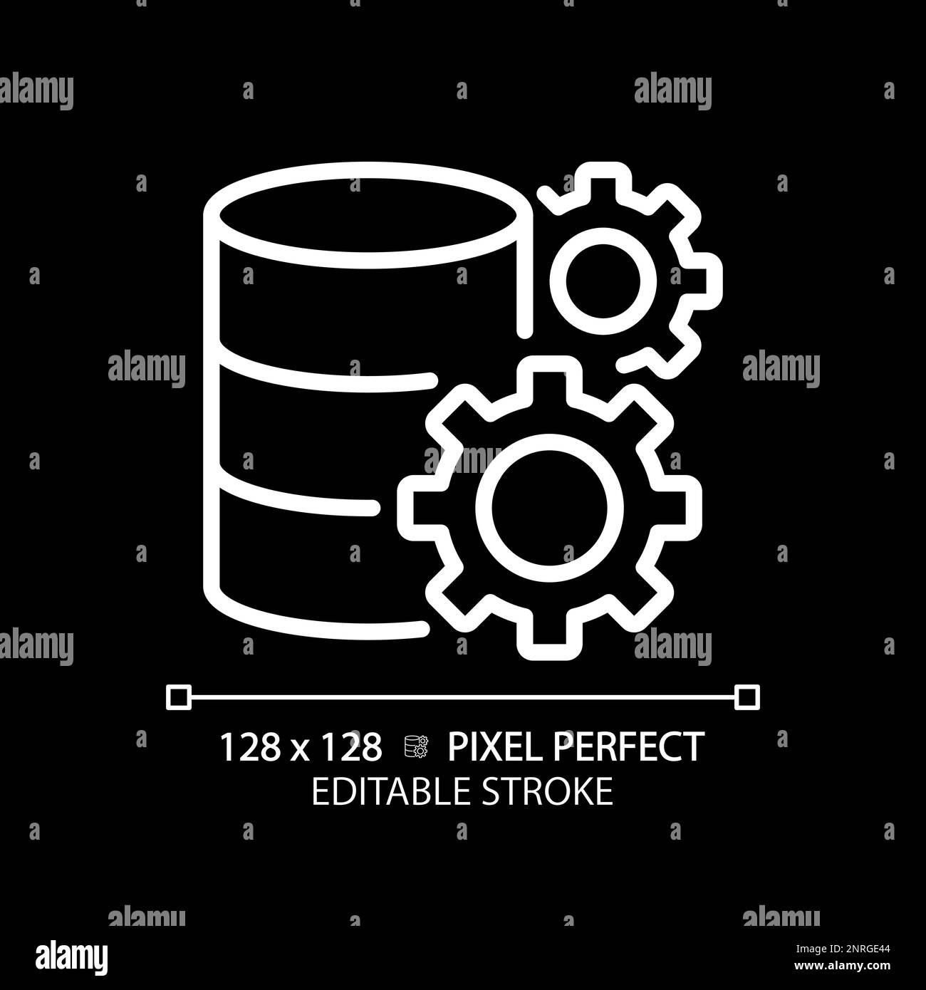 Data settings pixel perfect white linear icon for dark theme Stock ... Data settings pixel perfect white linear icon for dark theme Stock ...