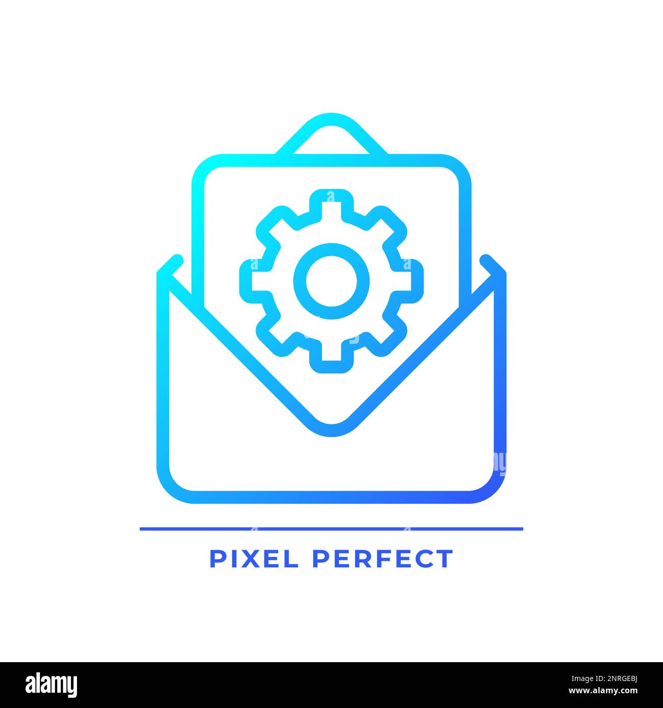 Email settings pixel perfect gradient linear vector icon Stock Vector ... Email settings pixel perfect gradient linear vector icon Stock Vector ...