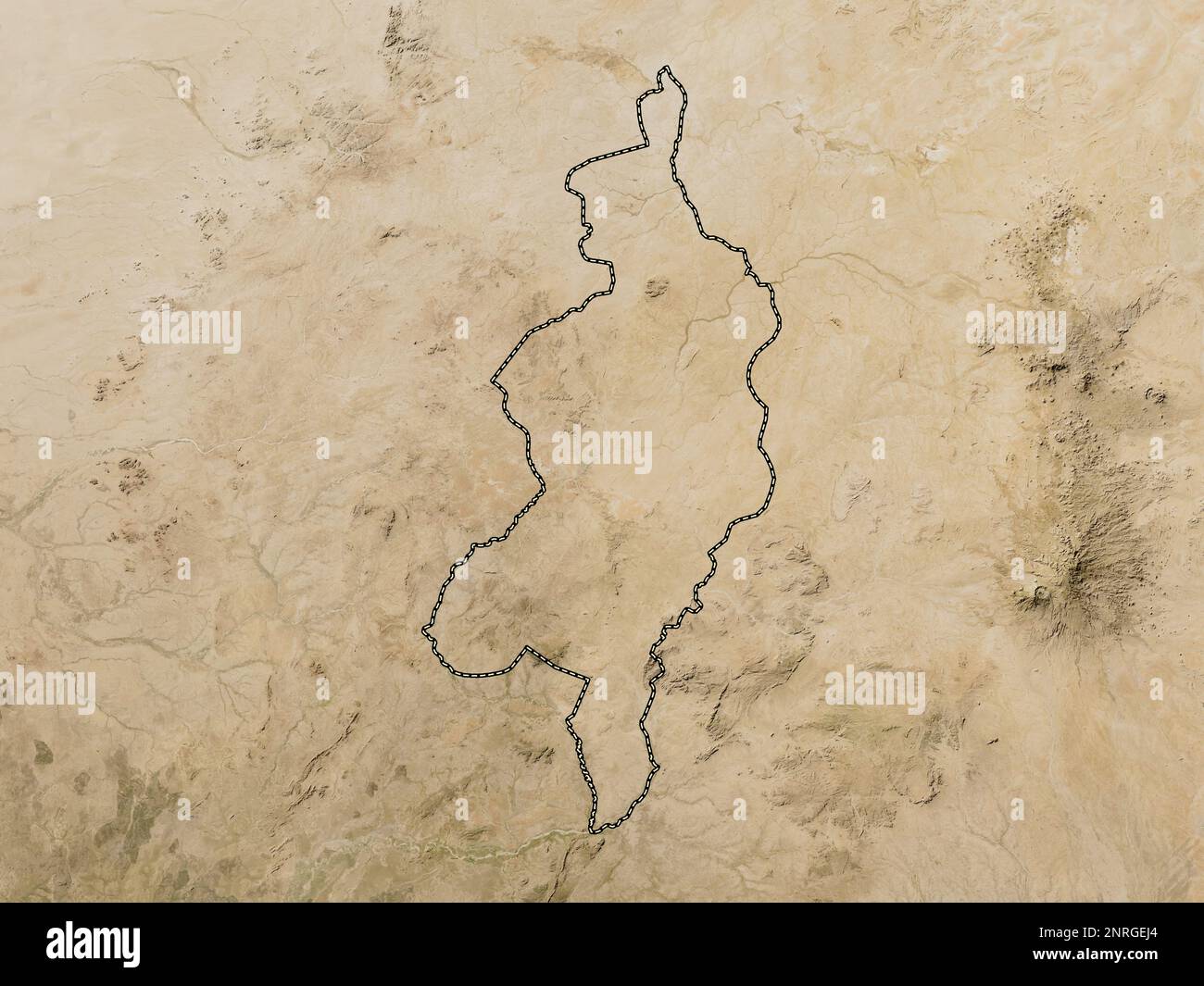 West Darfur, state of Sudan. Low resolution satellite map Stock Photo ...