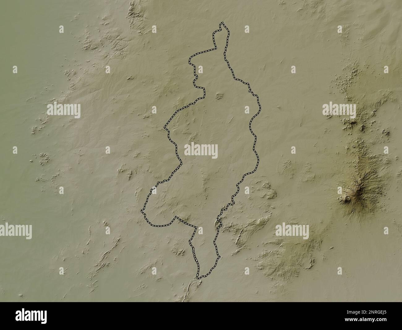 West Darfur, state of Sudan. Elevation map colored in wiki style with ...