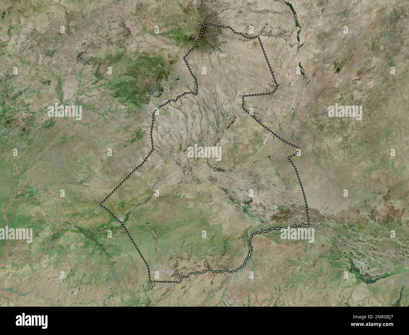 South Darfur, state of Sudan. High resolution satellite map Stock Photo ...