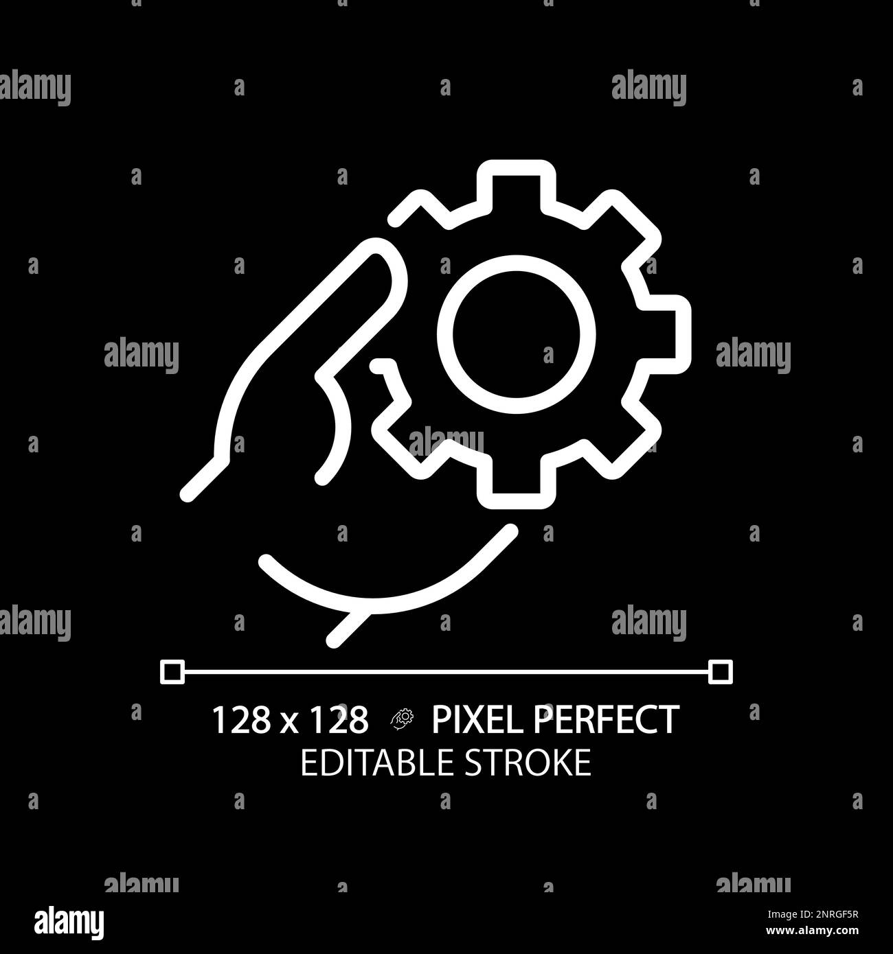 Workplace interaction optimization pixel perfect white linear icon for ...