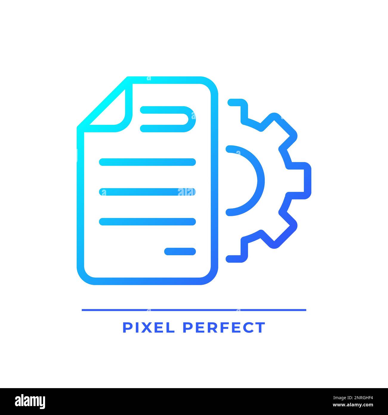 Document settings pixel perfect gradient linear vector icon Stock Vector Image & Art - Alamy