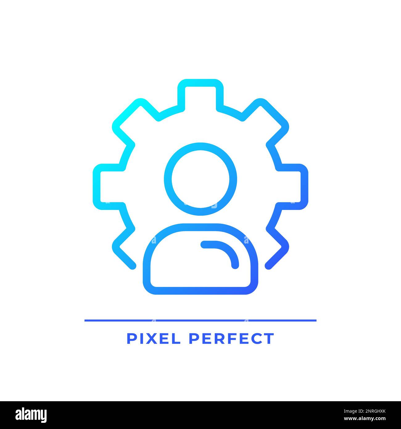 Account settings pixel perfect gradient linear vector icon Stock Vector Image & Art - Alamy