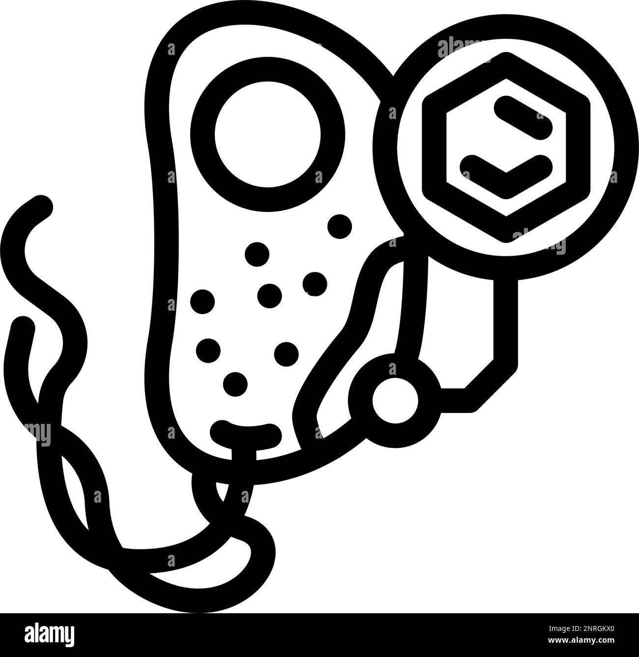 cell molecular structure line icon vector illustration Stock Vector ...