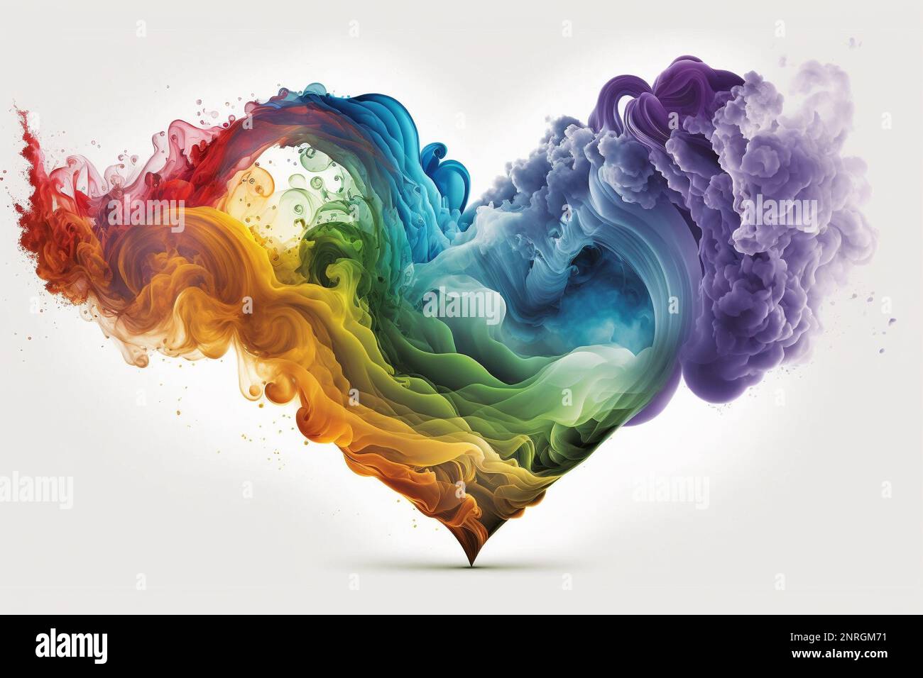 Colorful Smoke Heart Wallpaper