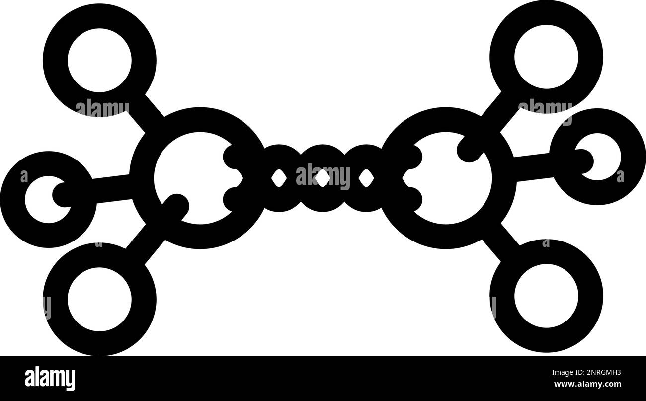 model molecular structure line icon vector illustration Stock Vector ...