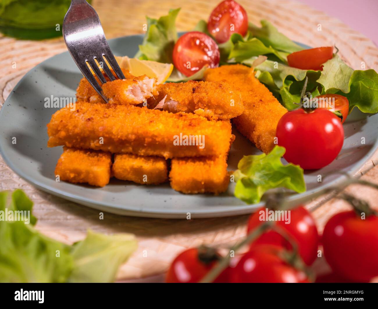 fish sticks, tasty seafood, crispy fried fillets of fish served with ...
