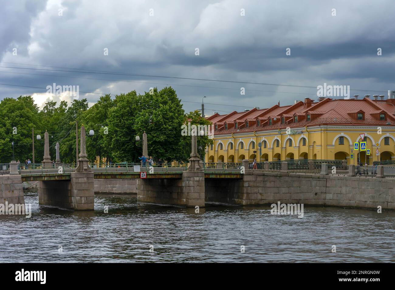 St. Petersburg, view from the Pikalov Bridge over the Griboyedov Canal ...