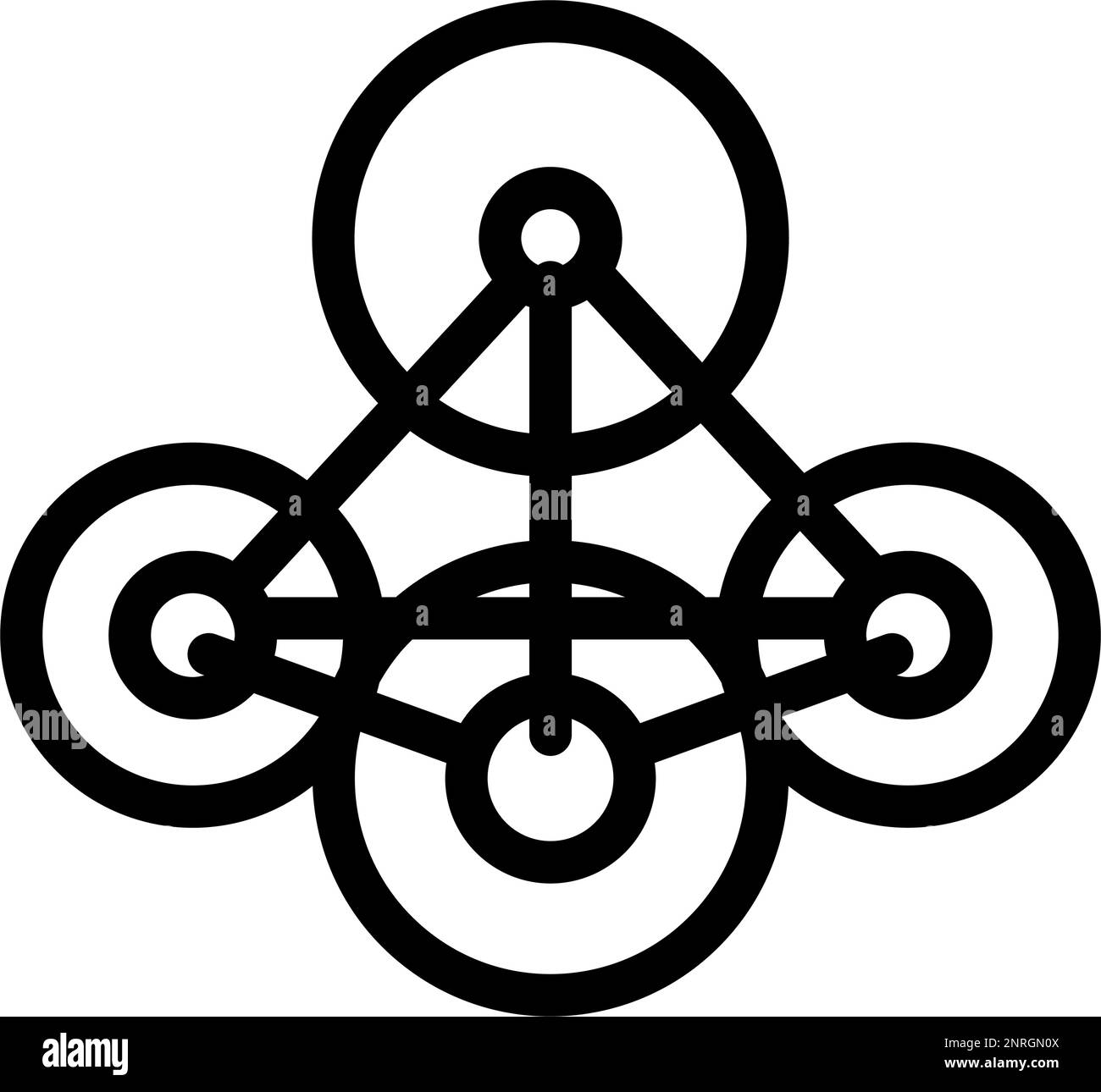 element molecular structure line icon vector illustration Stock Vector ...