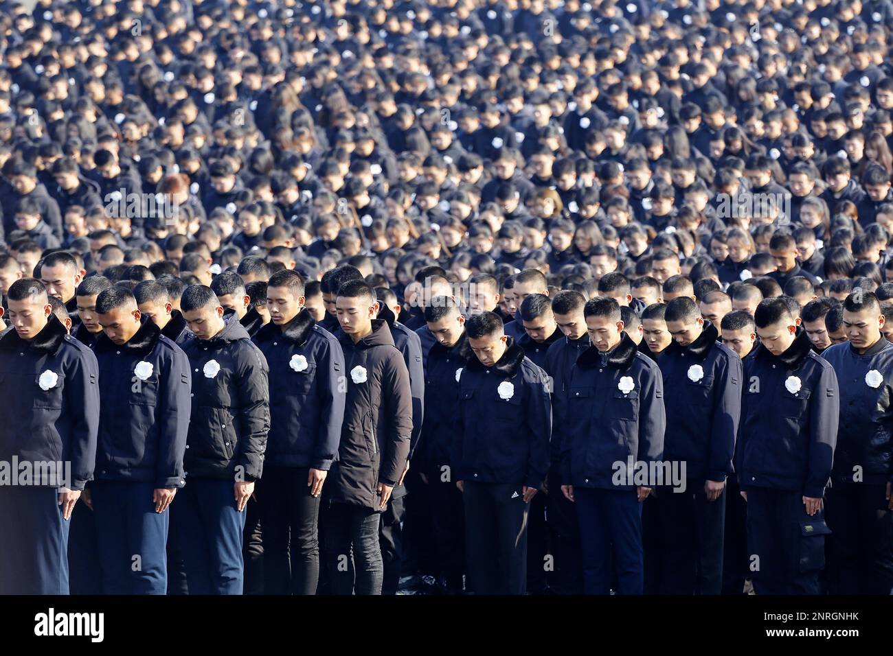 Attendees take part in the annual commemoration of the 1937 Nanjing ...