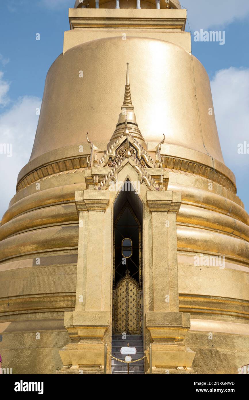 Phra Siratana Chedi in the Grand Palace in Bangkok. The palace has been ...