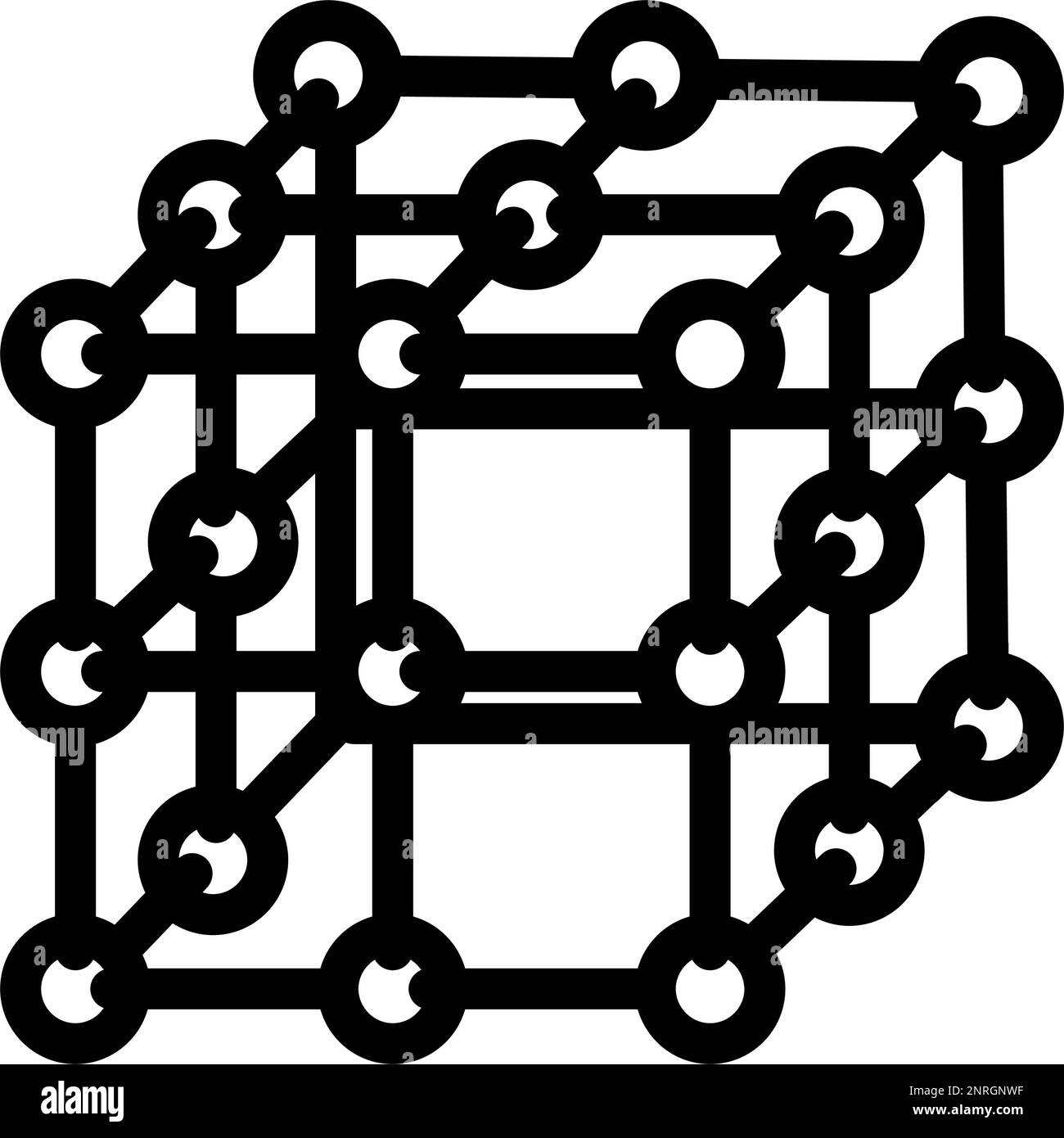 network molecular structure line icon vector illustration Stock Vector ...