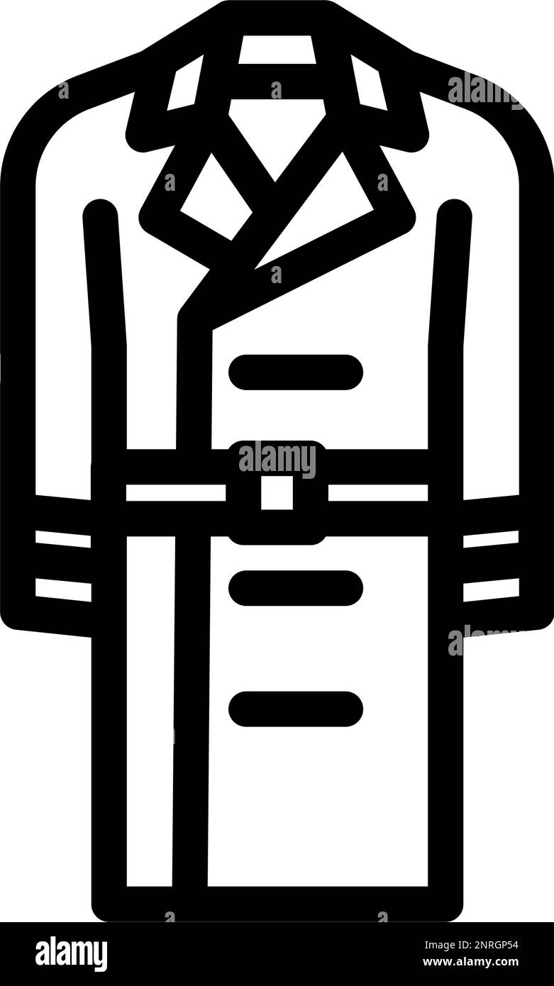 trench outerwear male line icon vector illustration Stock Vector Image ...