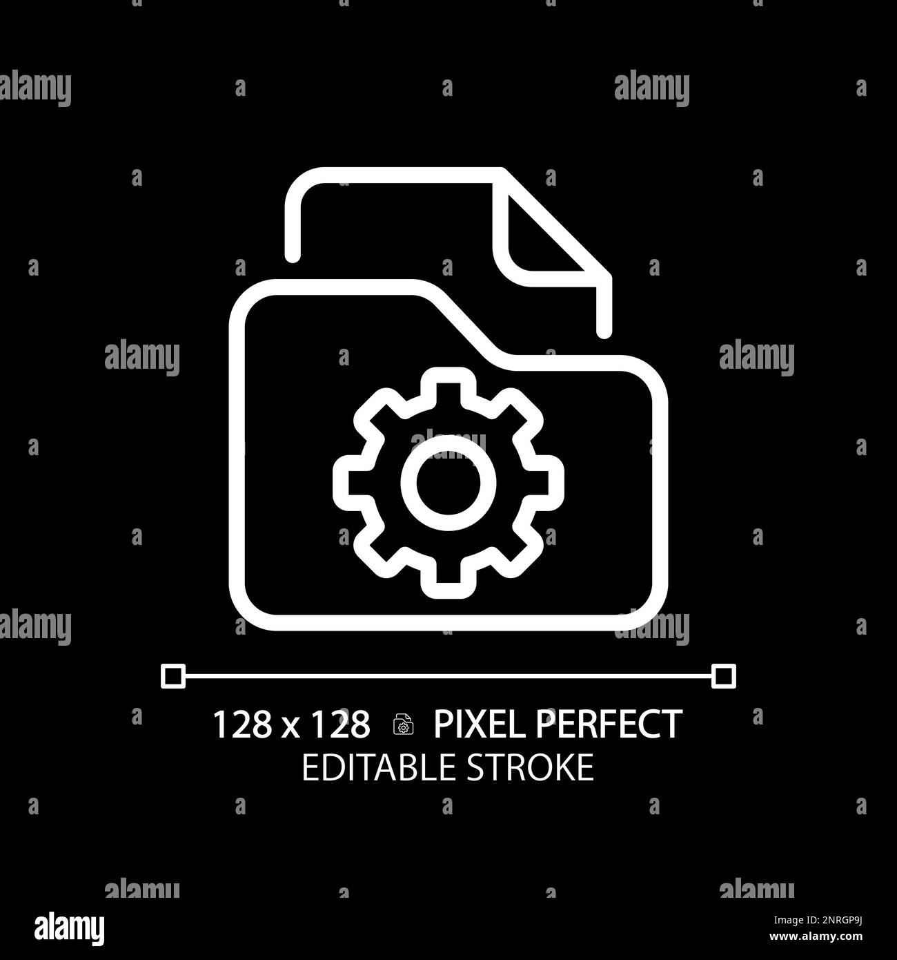 File management pixel perfect white linear icon for dark theme Stock ... File management pixel perfect white linear icon for dark theme Stock ...